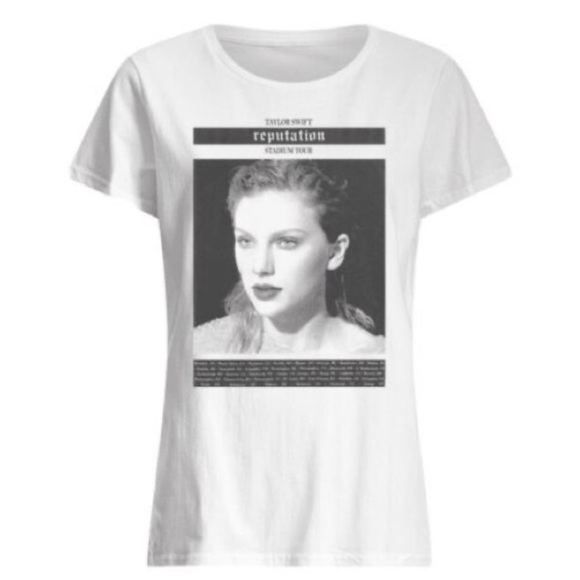 Taylor Swift | Tops | New Taylor Swift Reputation White Tee | Poshmark